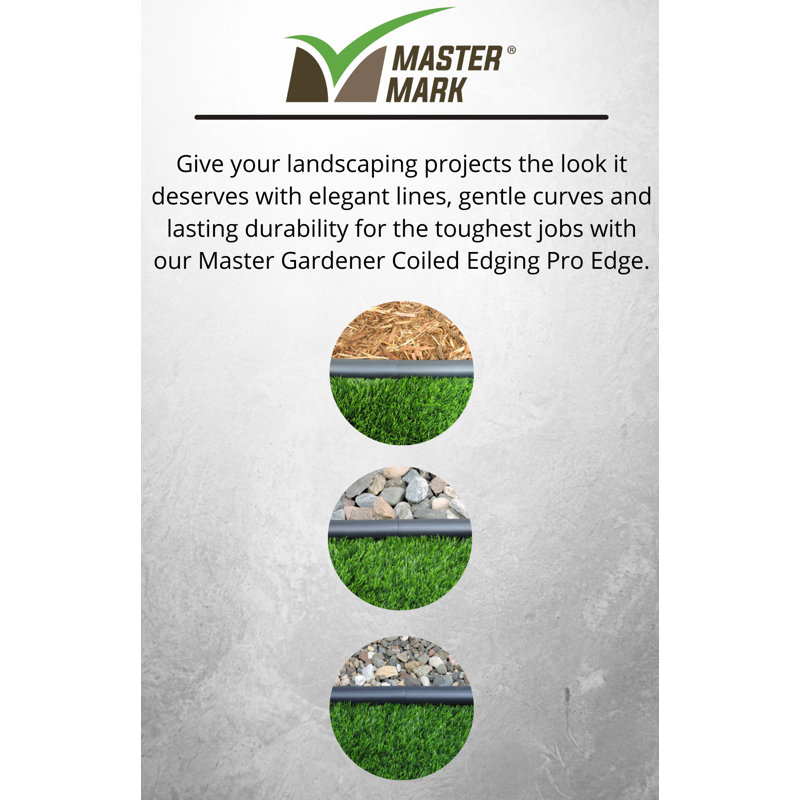 Master Mark Plastics Master Gardener Pro Coiled Edging 4 7/8 in x 40 ft & Reviews | Wayfair